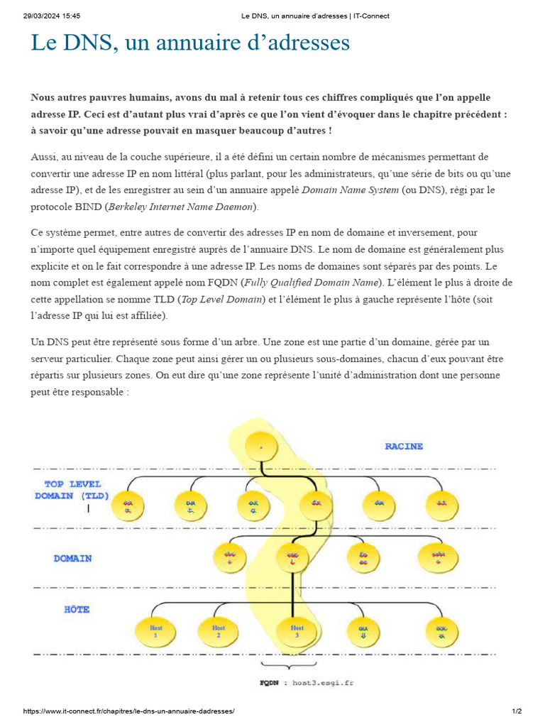 Le DNS, Un Annuaire D'adresses - IT-Connect | PDF | Système de noms de ...