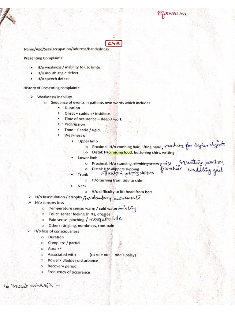 Cns Proforma With Case Discussion | PDF