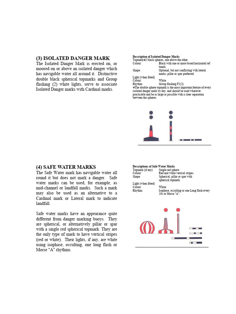 Navigational Buoy Mark Descriptions | PDF | History