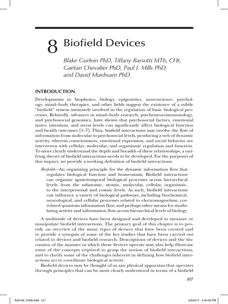 Chapter On Biofield Devices | PDF | Infrared | Thermography