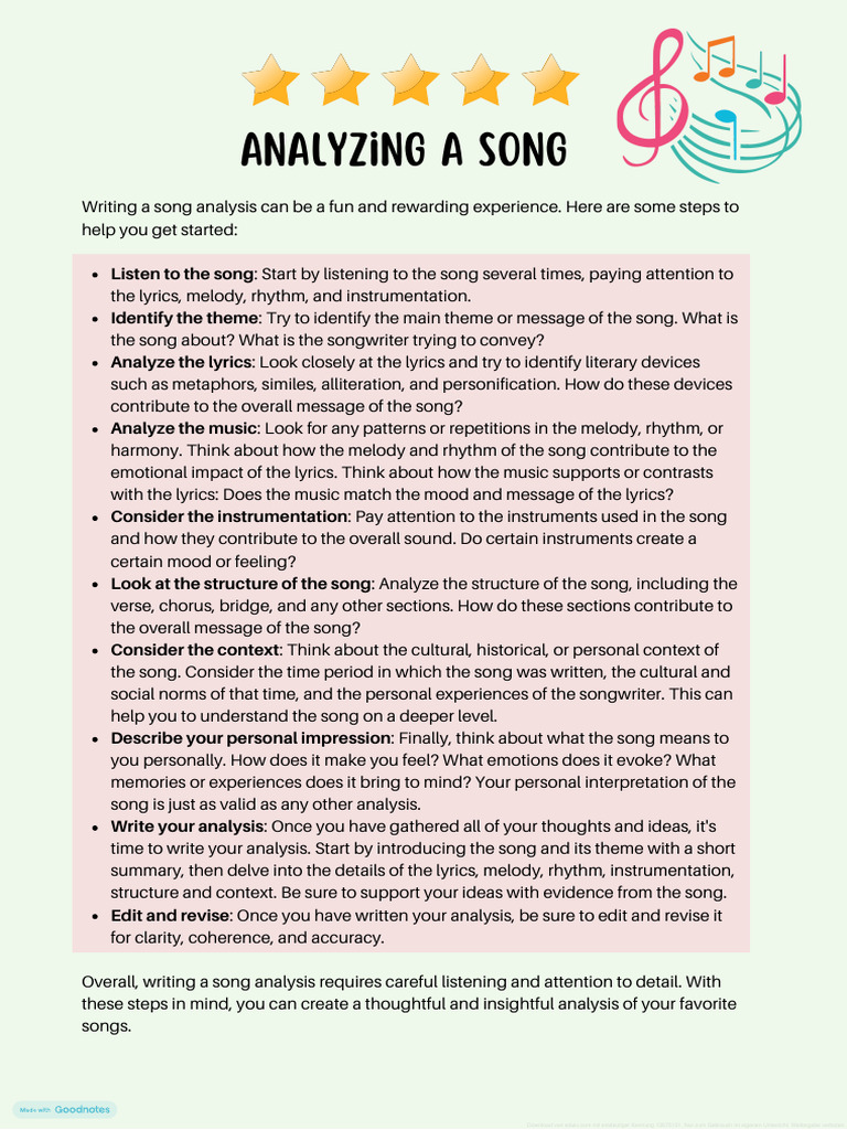 Analyzing A Song | PDF | Song Structure | Musicology
