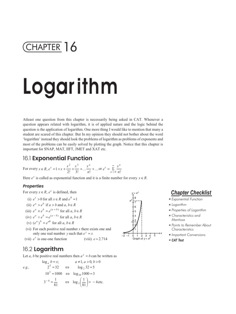 Logarithm | PDF | Special Functions | Mathematical Concepts