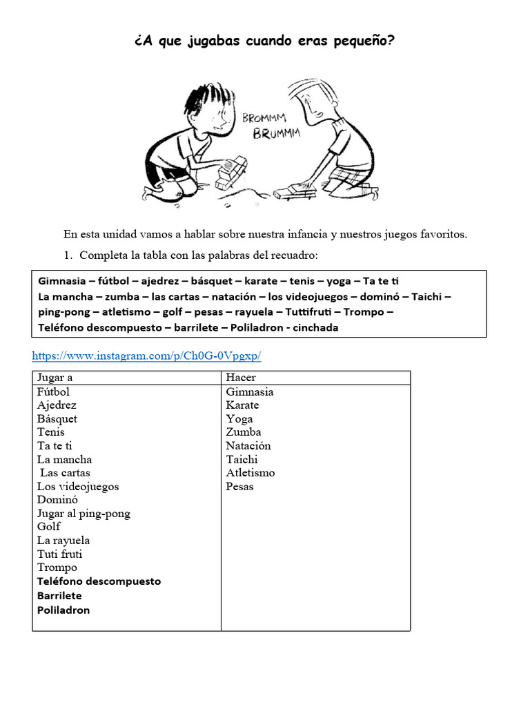 A que jugabas cuando eras pequeño | PDF
