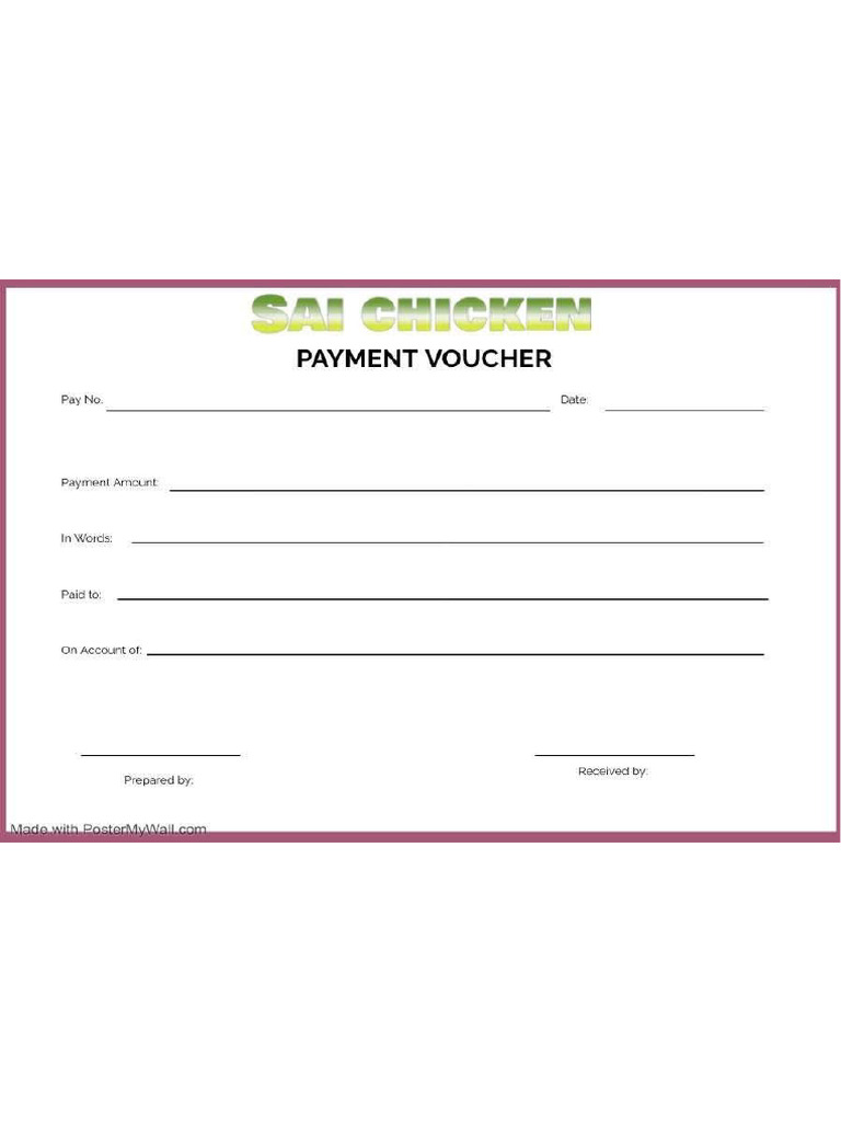PAYMENT VOUCHER SALARY VOUCHER - Made With PosterMyWall | PDF