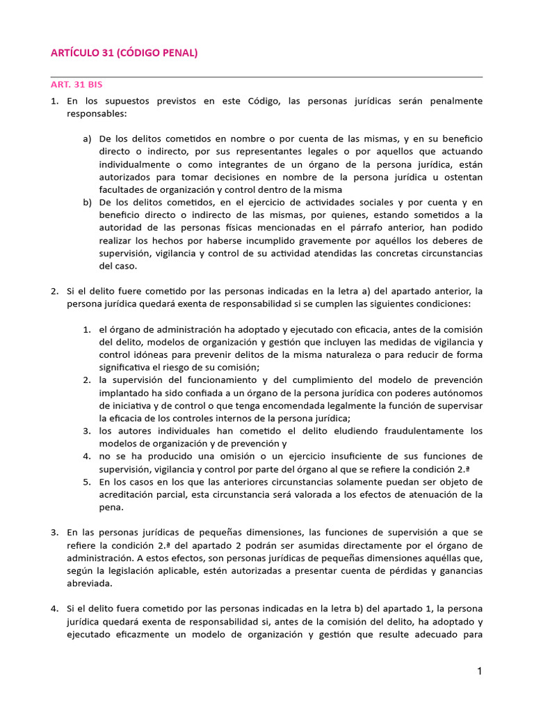 Art 31 CP | PDF | Ley Pública | Ley común