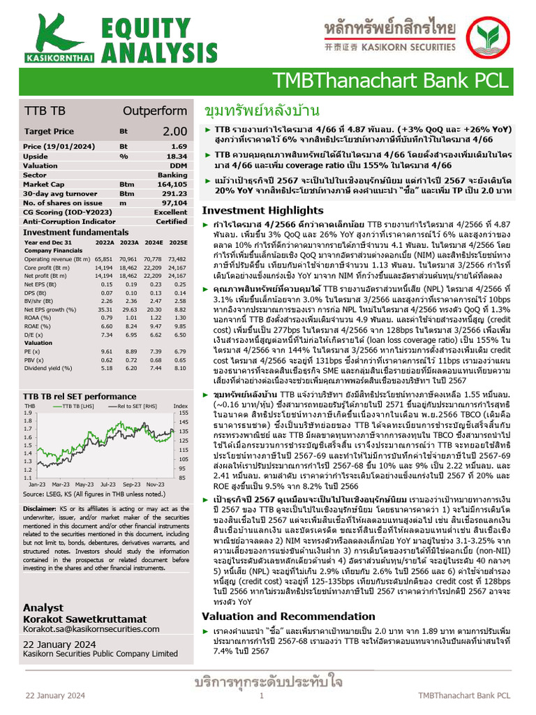 Company Report - TTB - T SA - 6P | PDF