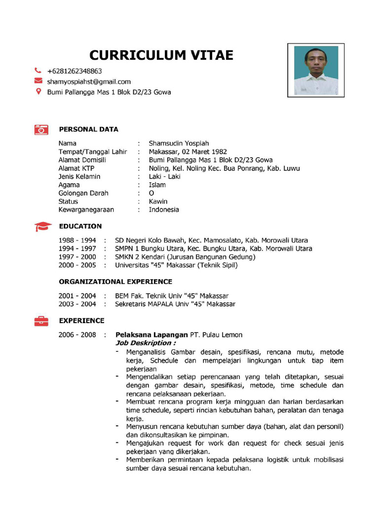 Curriculum Vitae Dikompresi | PDF
