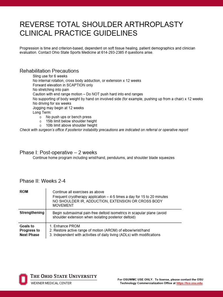 Reverse Total Shoulder Arthroplasty | PDF | Anatomical Terms Of Motion ...