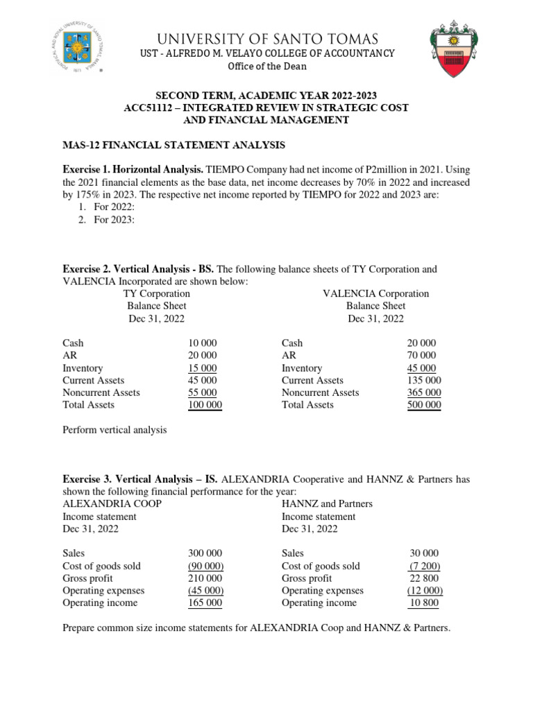 Mas12 FS Analysis | PDF | Equity (Finance) | Dividend
