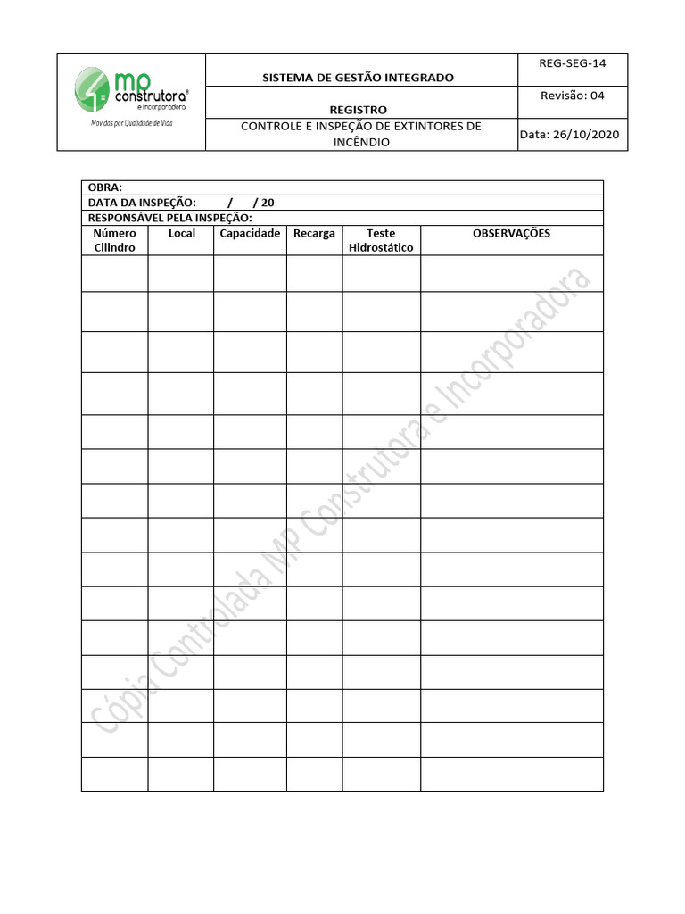 Check List Extintores de Incendio | PDF