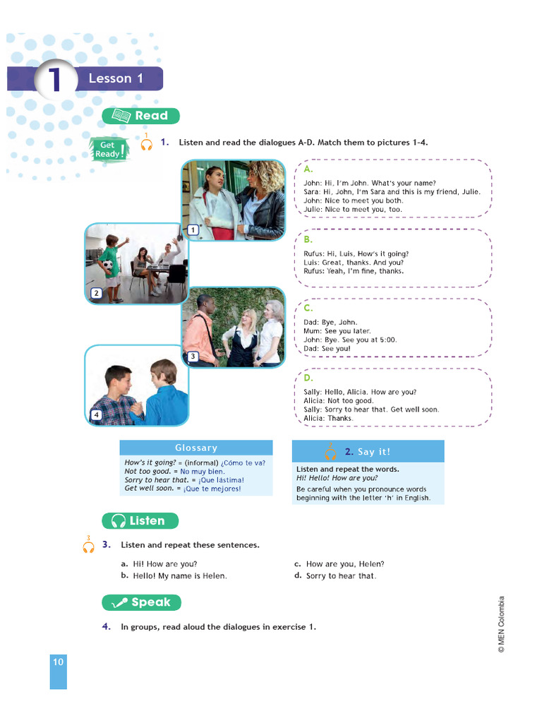 English Please 6 Lesson 1 | PDF | Linguistics | Human Communication