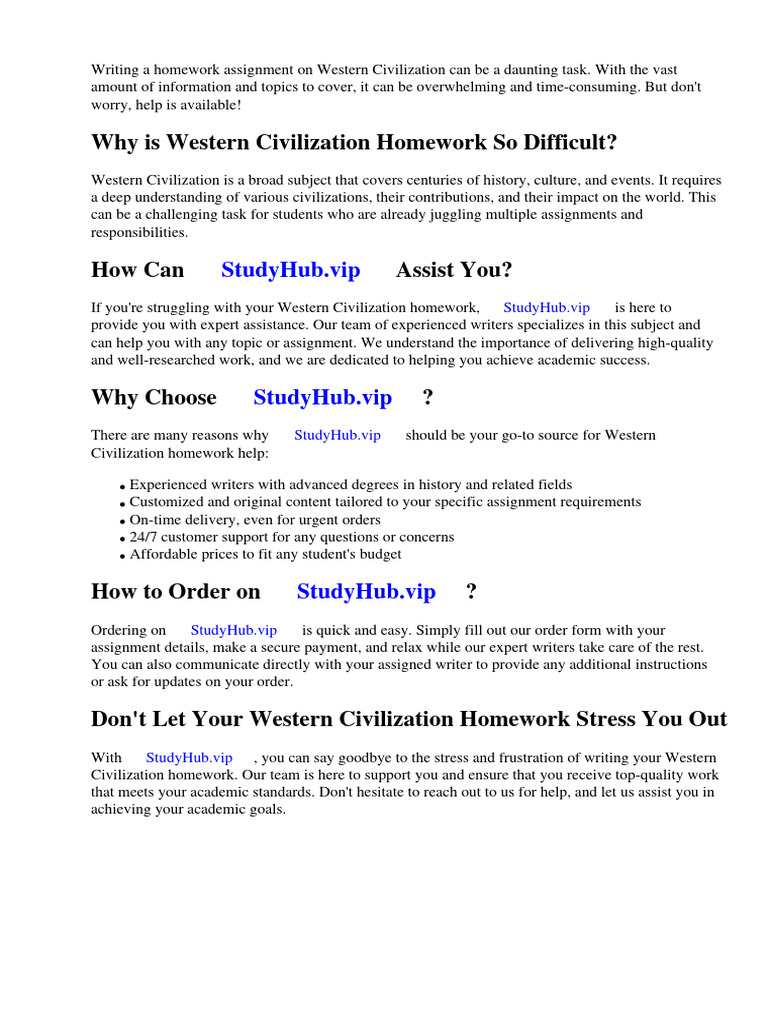 Western Civilization Homework Help | PDF | Roman Empire | Middle Ages