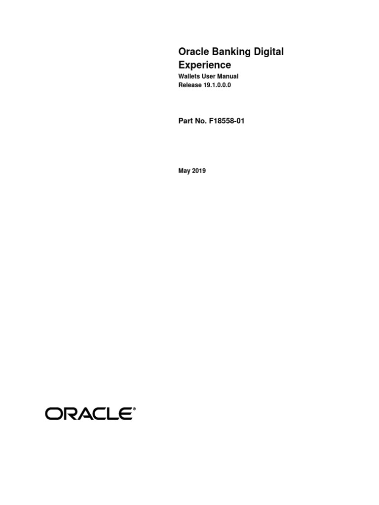 User Manual Oracle Banking Digital Experience Wallets | PDF | Credit Card | Payments
