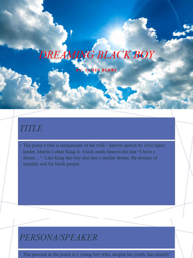 Dreaming Black Boy | PDF | Anti Social Behaviour | Politics And Race