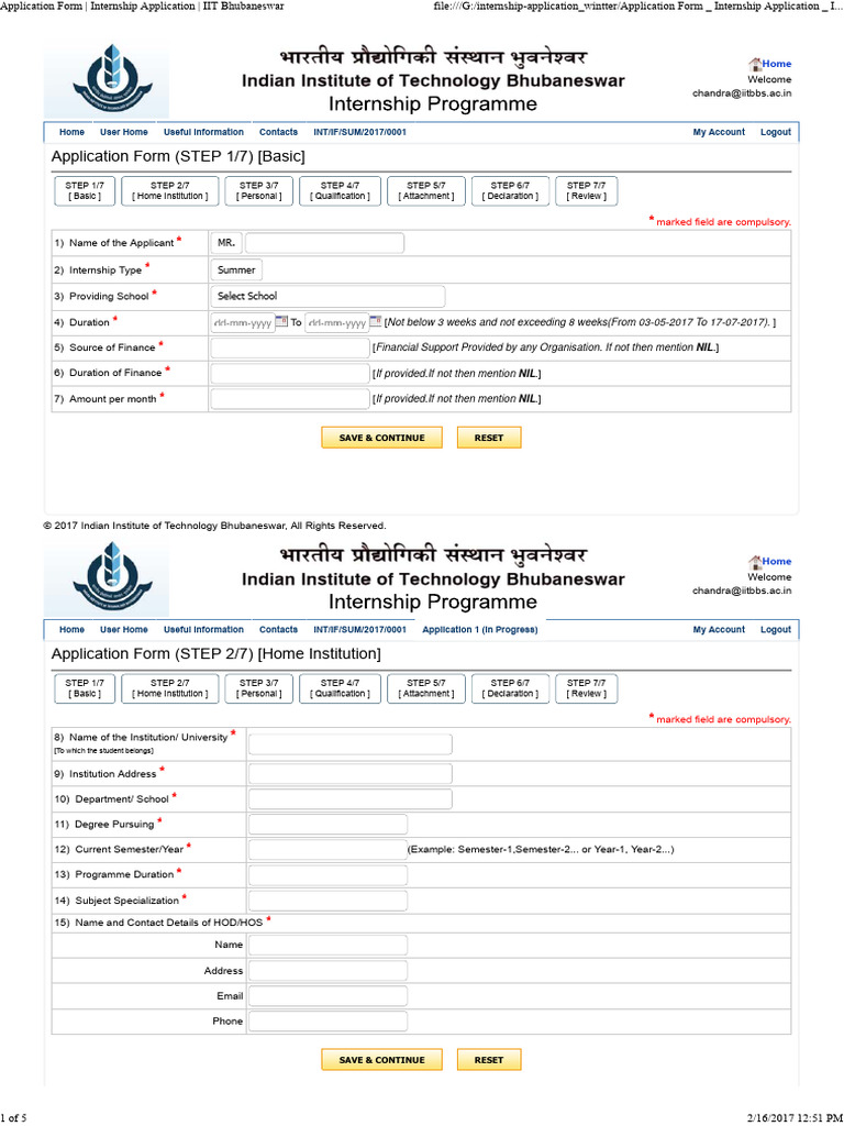 Sample Application Form | PDF