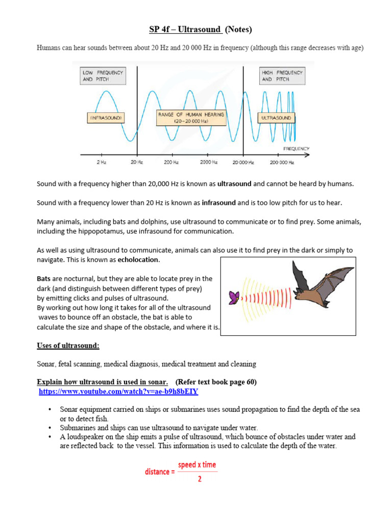 SP 4f – Ultrasound (Notes) | PDF | Ultrasound | Acoustics