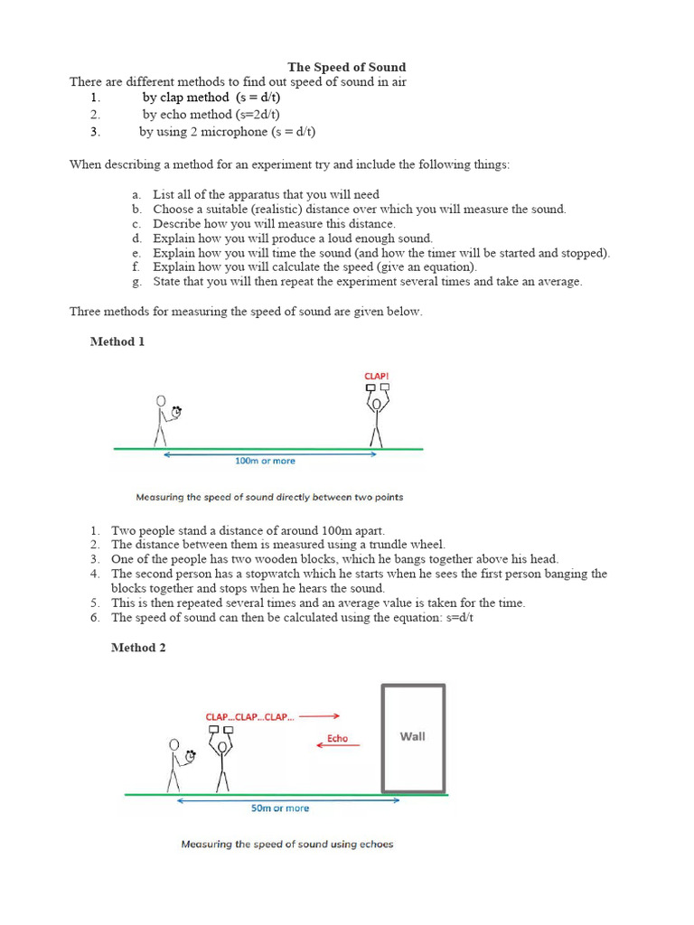 Methods to Measure Sound Speed | PDF | Waves | Wavelength