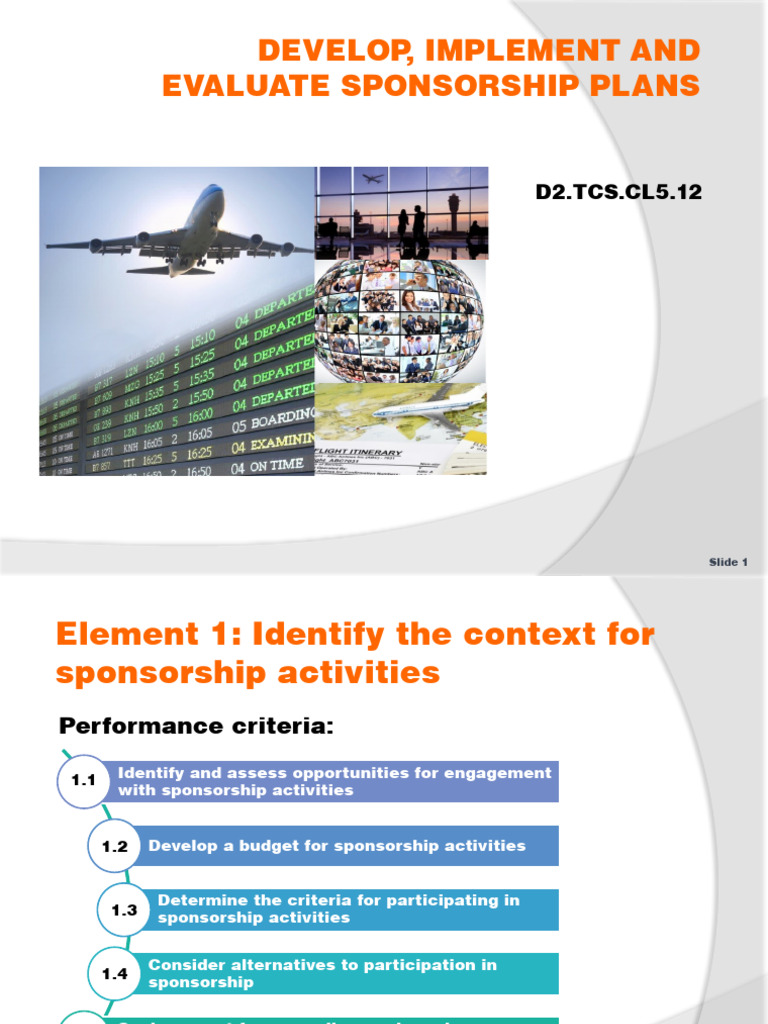 Dev Impl and Evaluate Sponsorship Plans 290915 | PDF | Performance Indicator | Sponsor (Commercial)