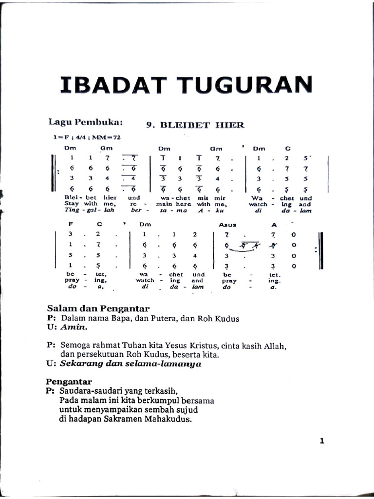 Ibadat Tuguran Kamis Putih - Paulus | PDF