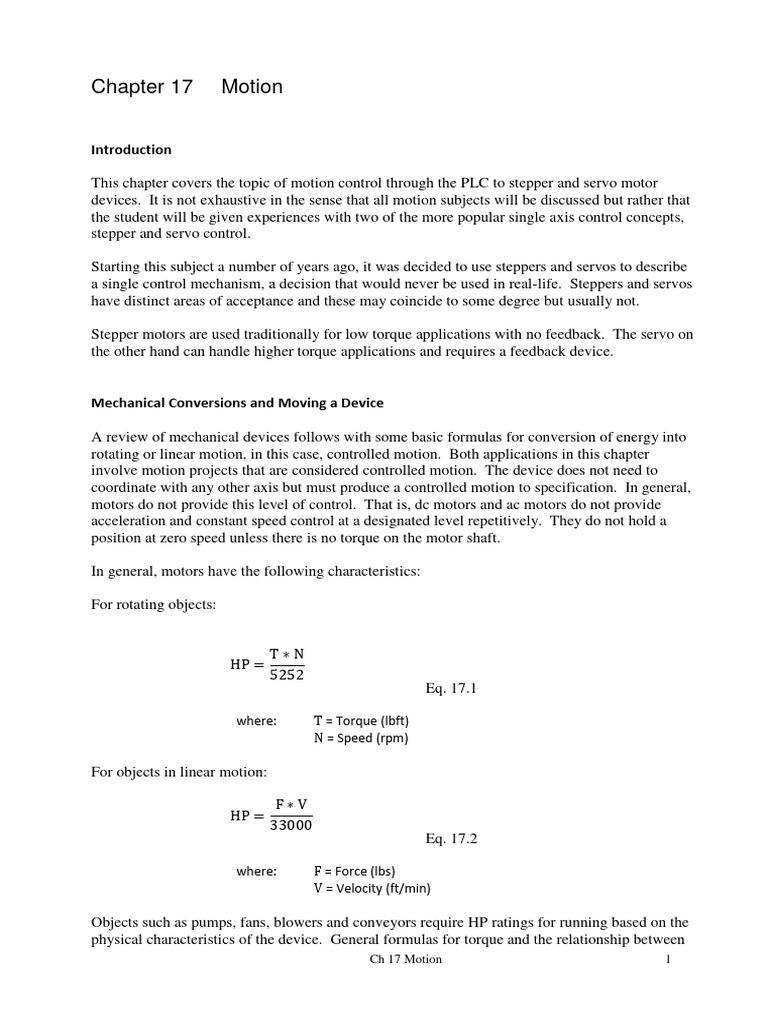Step Motor Control by Using PLC Programmable Logic Controllers | PDF ...