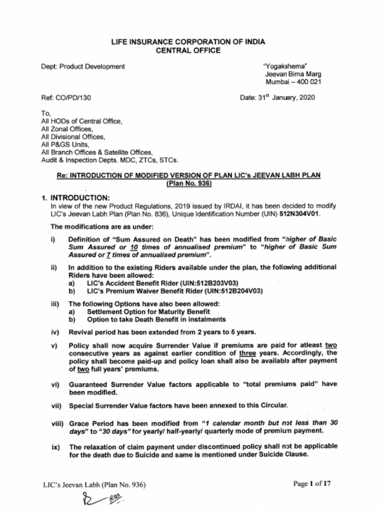 936 Jeevan Labh New | PDF