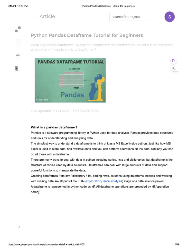 Data Dict Dataframes Lists | PDF
