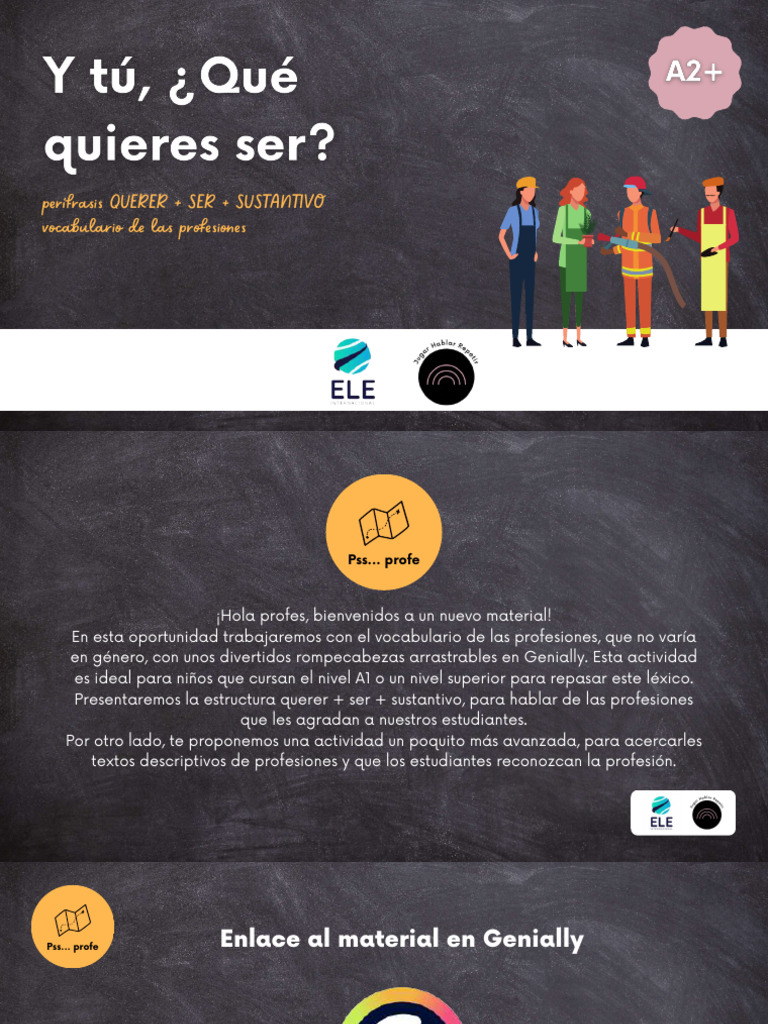 Y Tu Que Quieres Ser Profesiones en Espanol | PDF