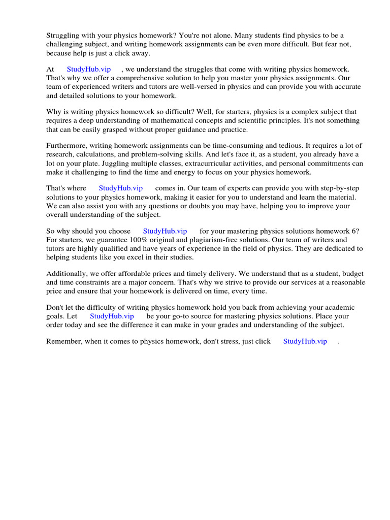 Mastering Physics Solutions Homework 6 | PDF | Physics | Force