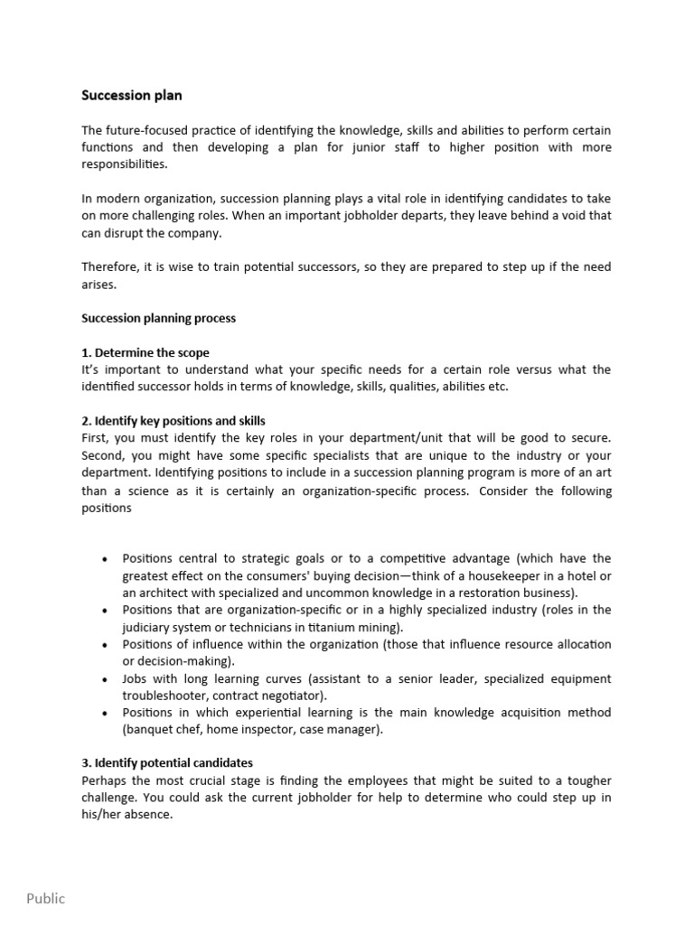 Succession Plan | PDF | Motivation | Motivational