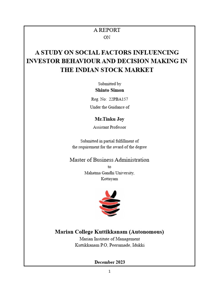 Projectfinal | PDF | Behavioral Economics | Decision Making