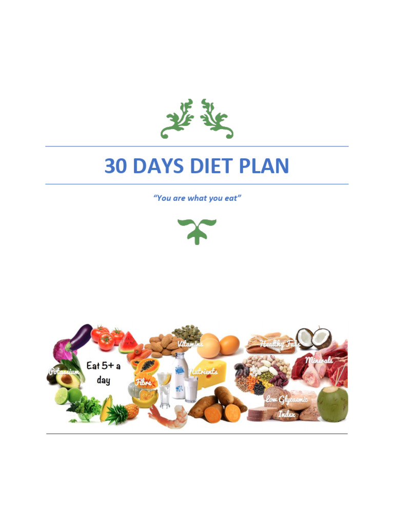 30 Days Diet Plan | PDF