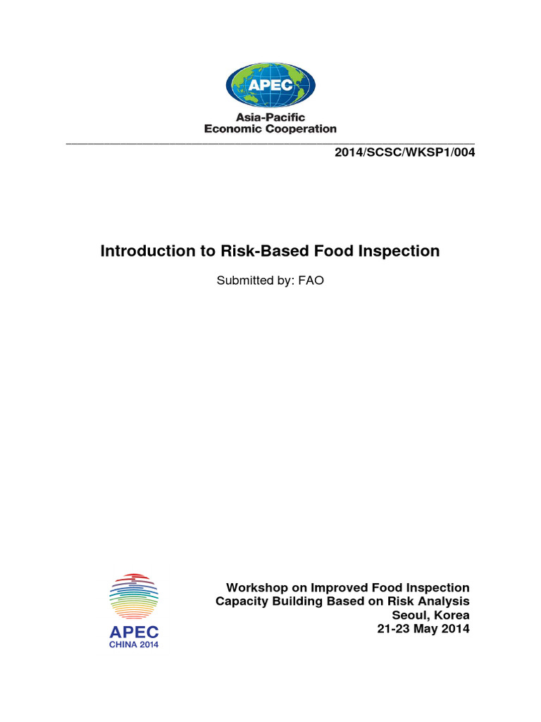 Risk-Based Food Inspection Overview | PDF | Food Safety | Hazard ...