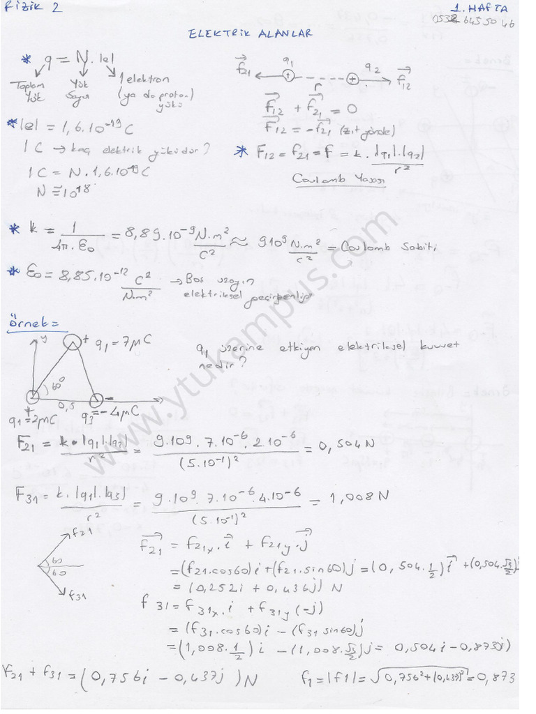 Fizik 2 Ders Notlari Merih Serin | PDF