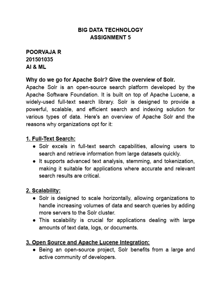 BDT Assignment5 | PDF | Apache Solr | Search Engine Indexing