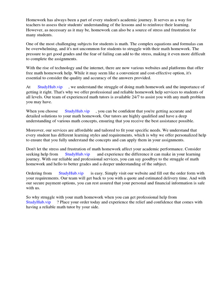 Math Homework Help Online | PDF | Mathematics | Homework