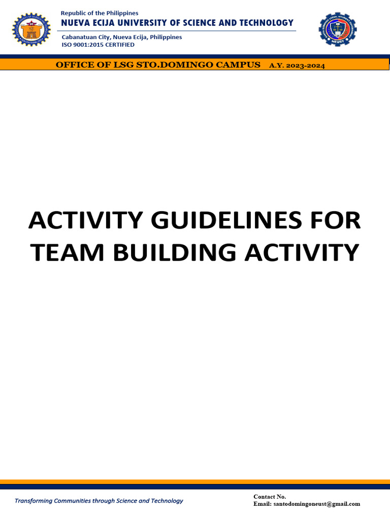 Activity Proposal For Team Building | PDF