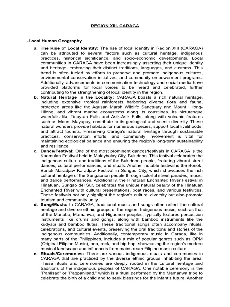 CARAGA | PDF | Cultural Heritage | Indigenous Peoples