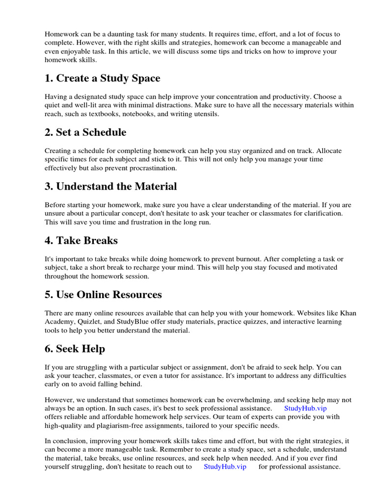 Wikihow Homework Skills | PDF | Homework | Standardized Tests