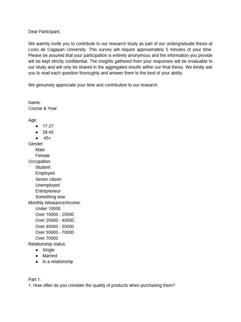 Research Instruments | PDF | Brand | Marketing