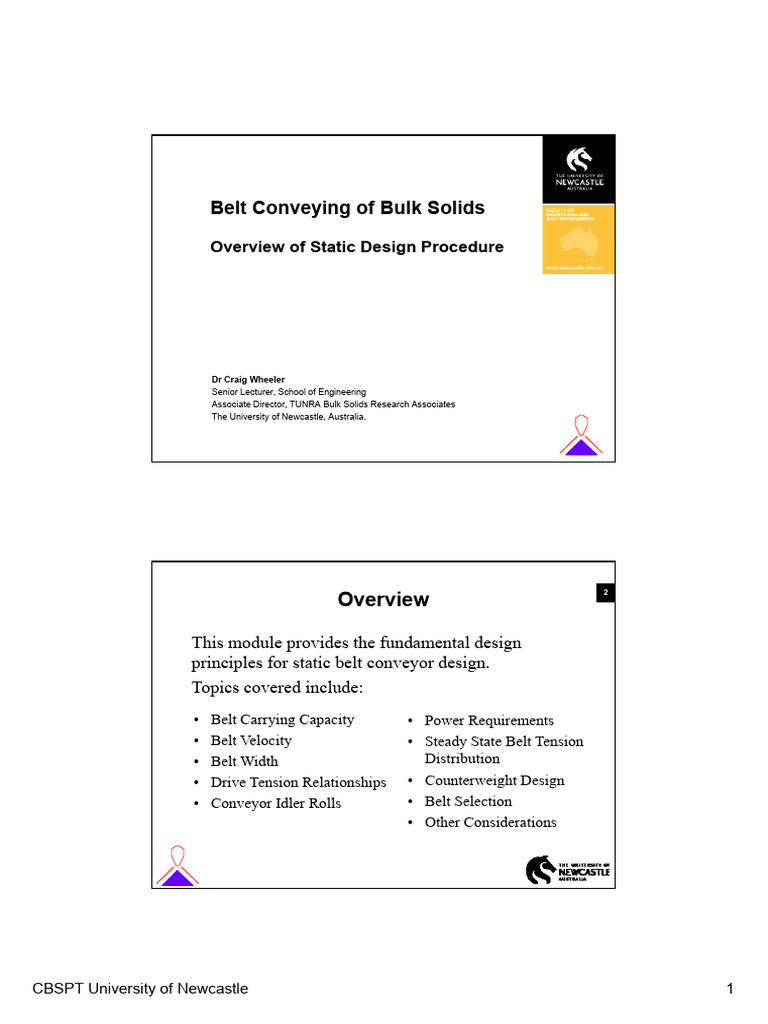 Static Belt Conveyor Design Guide | PDF | Belt (Mechanical) | Friction