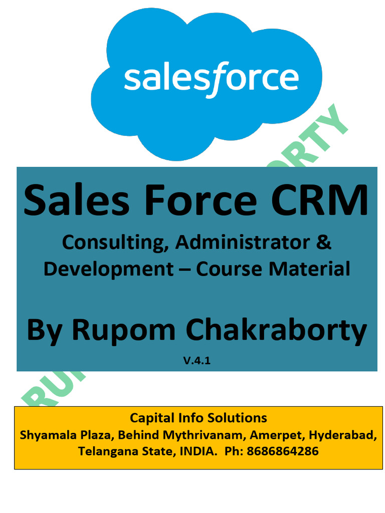 SFDC CourseMeterial V4.1 | PDF | Cloud Computing | Software As A Service