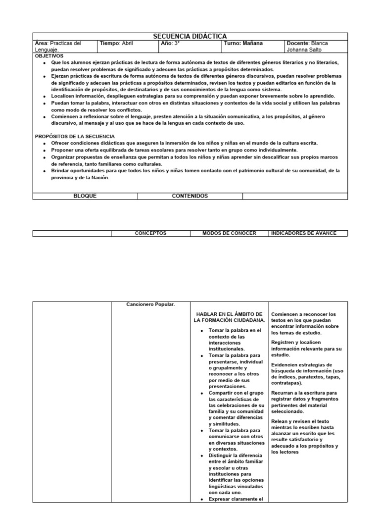 Secuencia PDL - ABRIL | PDF | Palabra | Canciones Secuencia PDL - ABRIL | PDF | Palabra | Canciones