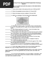 Math Challenge Grade 5 | PDF | Fraction (Mathematics) | Factorization