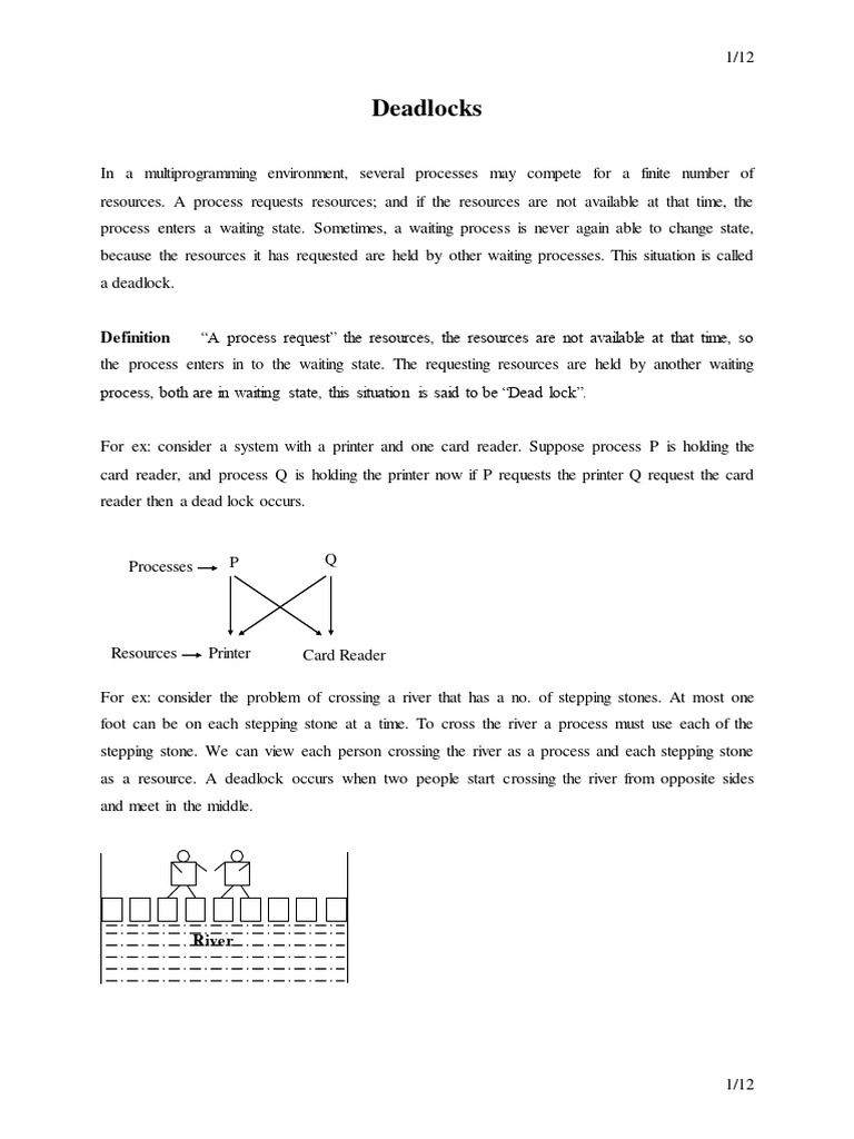 Chapter Two Os Part 2 Deadlocks Pdf Process Computing Computer