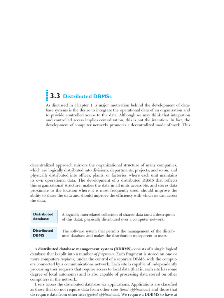 Understanding Distributed DBMS Concepts | PDF | Databases | Computer ...