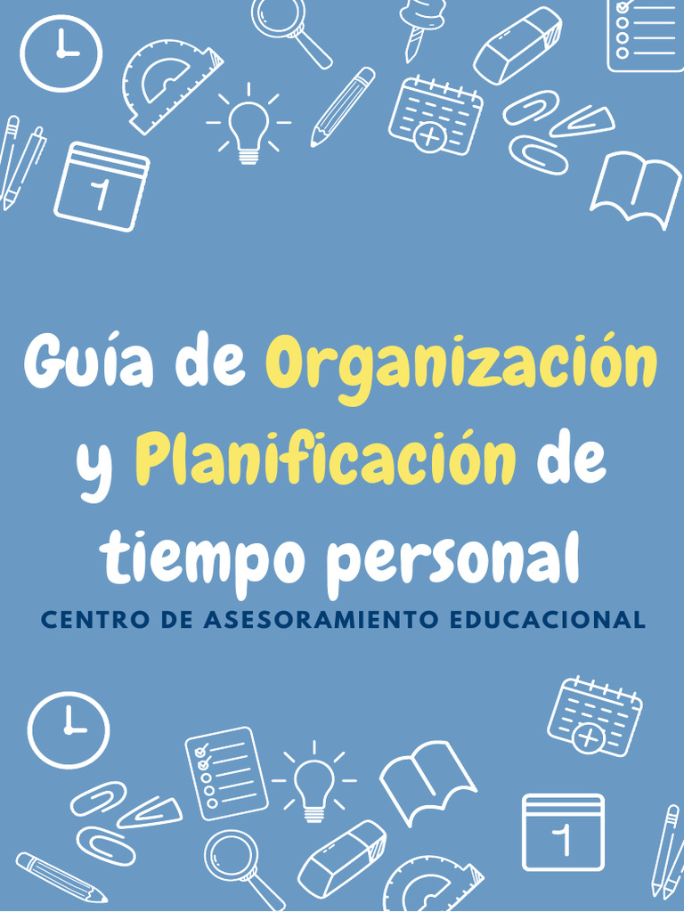 Guía Plan - Org. Tiempo | PDF