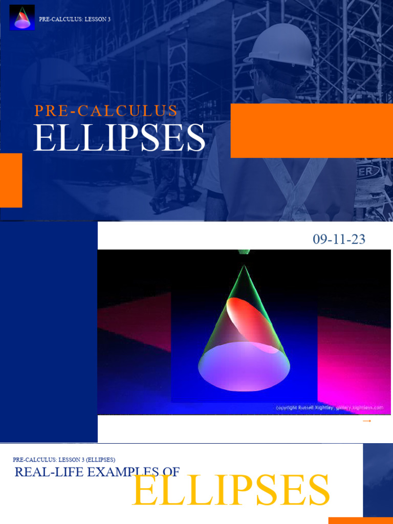 Pre-Calculus Lesson on Ellipses | PDF | Ellipse | Calculus
