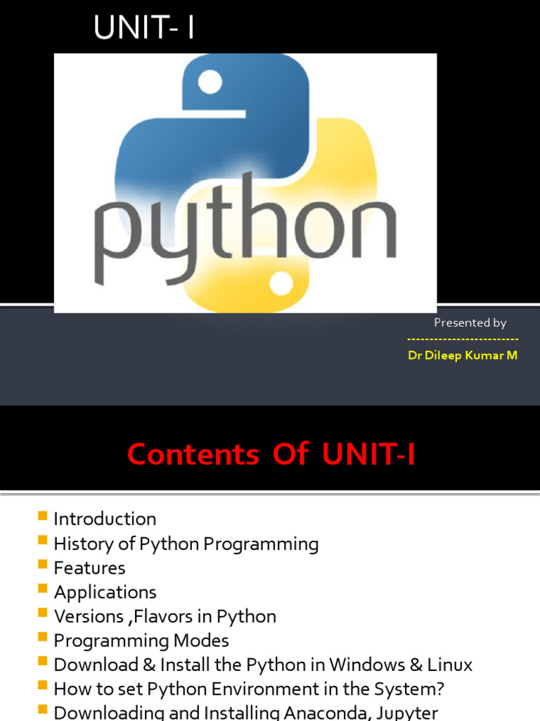 UNIT 1 PYTHON | PDF | Data Type | Python (Programming Language)