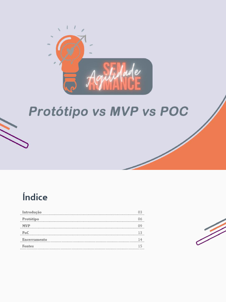 Agilidade Sem Romance - Protótipo X MVP X PoC - v.02 | PDF | Empresa Startup | Microempresas e ...