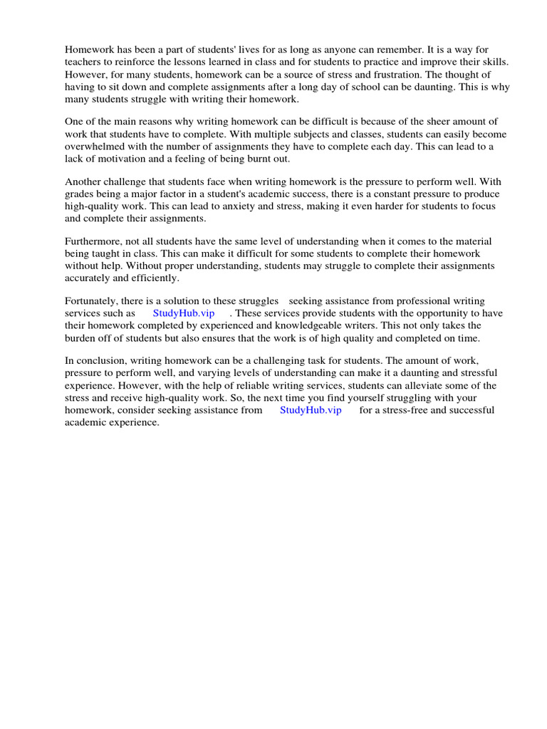 Title For An Essay About Homework | PDF | Essays | Homework